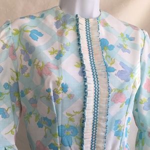 Dresses | Vintage Inspired Sheer Ruffle Dress Handmade | Poshmark